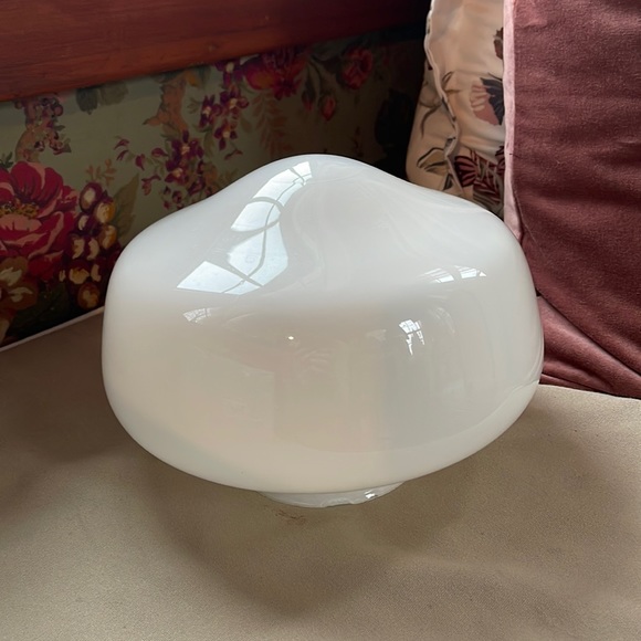 Vintage | Accents | Vintage Milk Glass Schoolhouse Ceiling Light Cover ...